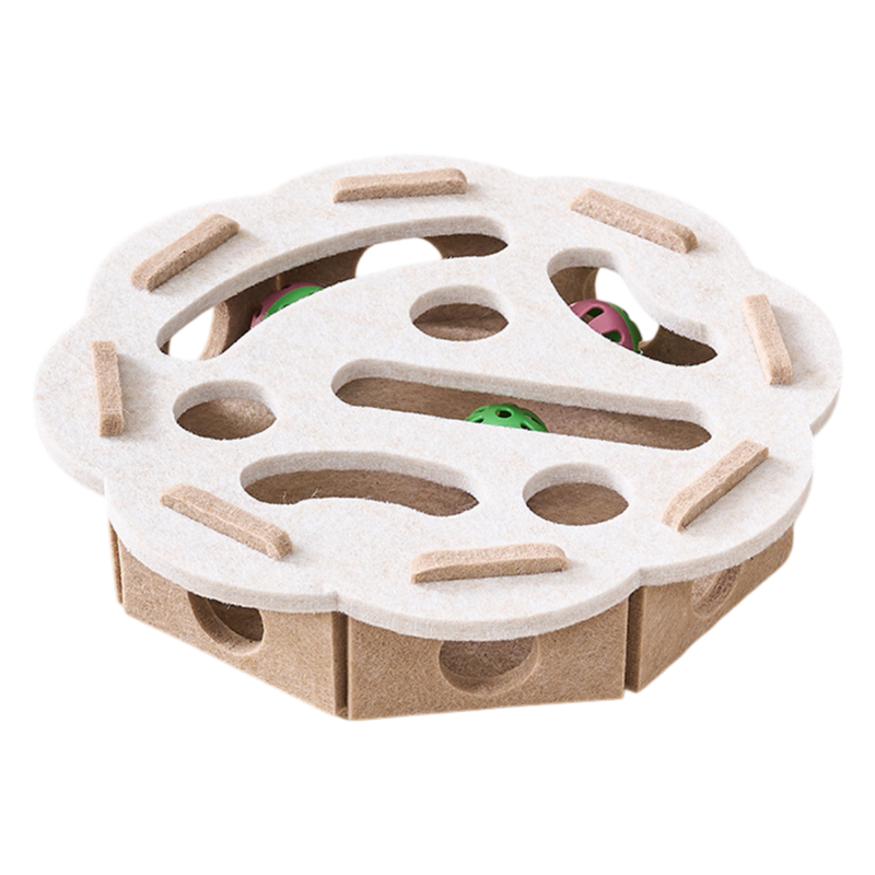 Flower Shaped Felt Cat Puzzle – PetBase.au